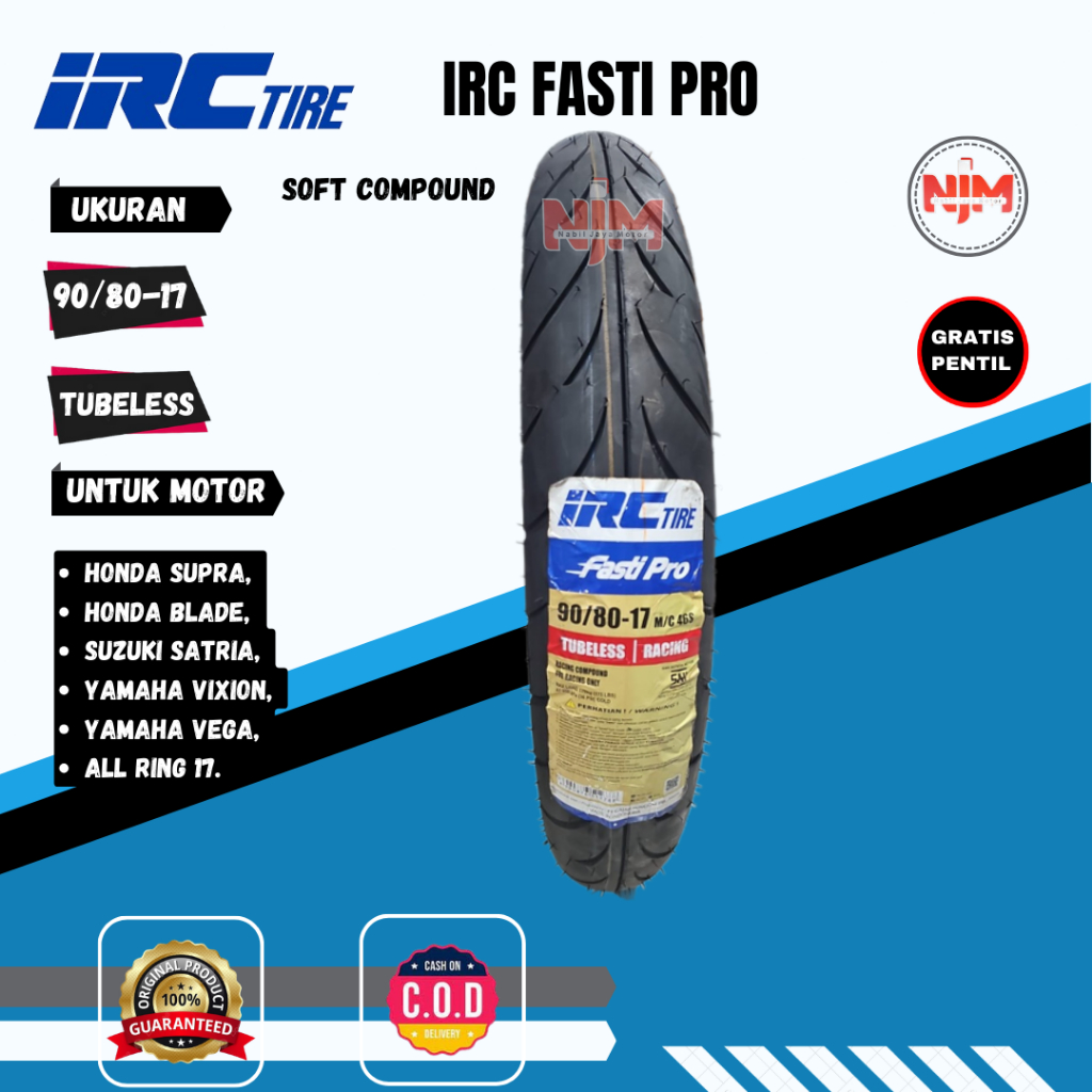 Jual ban tubles irc fasti pro Soft Compound Ring 14 80/80 90/80 100/80 ...
