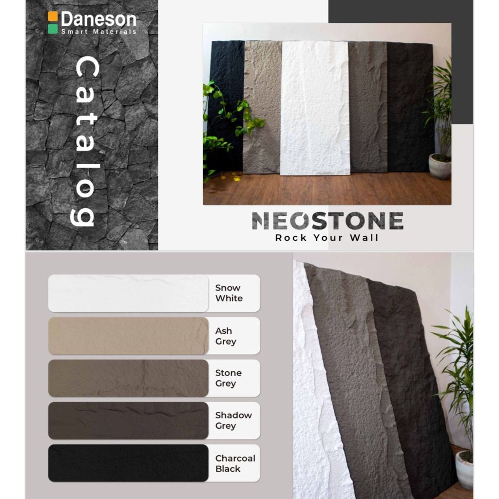 Jual PANEL DINDING MOTIF BATU PU STONE 3D PANEL NEOSTONE PERBOX | Shopee Indonesia