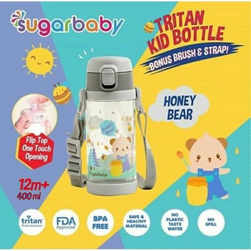 Jual SUGARBABY TRITAN Kid Bottle With Strap 400ml | Botol Minum Anak Sugar Baby TKB400 ...