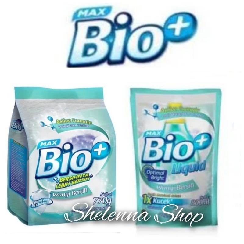 Jual Bio+ Max detergen dengan bentuk Bubuk 770gr / Liquid 750ml ...