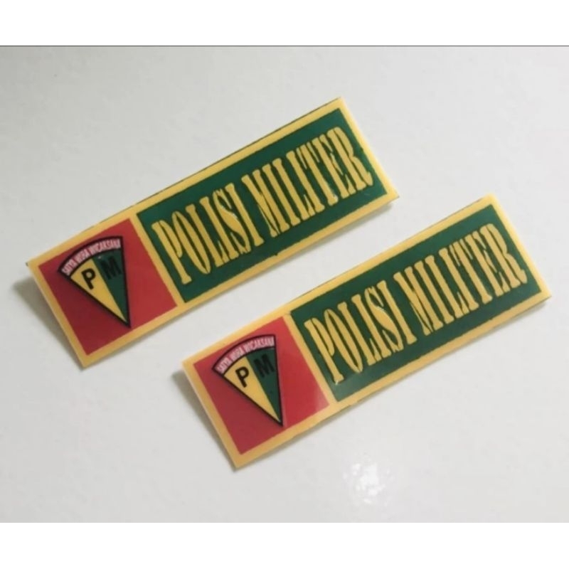 Jual STICKER PLAT PVC POLISI MILITER BEST QUALITY | Shopee Indonesia