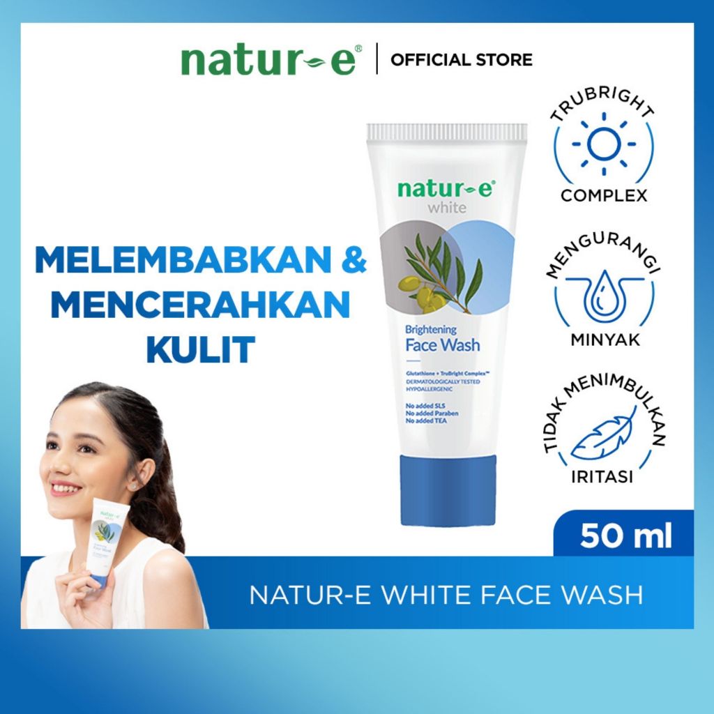 Jual Natur-E White Brightening Face Wash (DANAWFCW) (Sabun Wajah / Muka ...