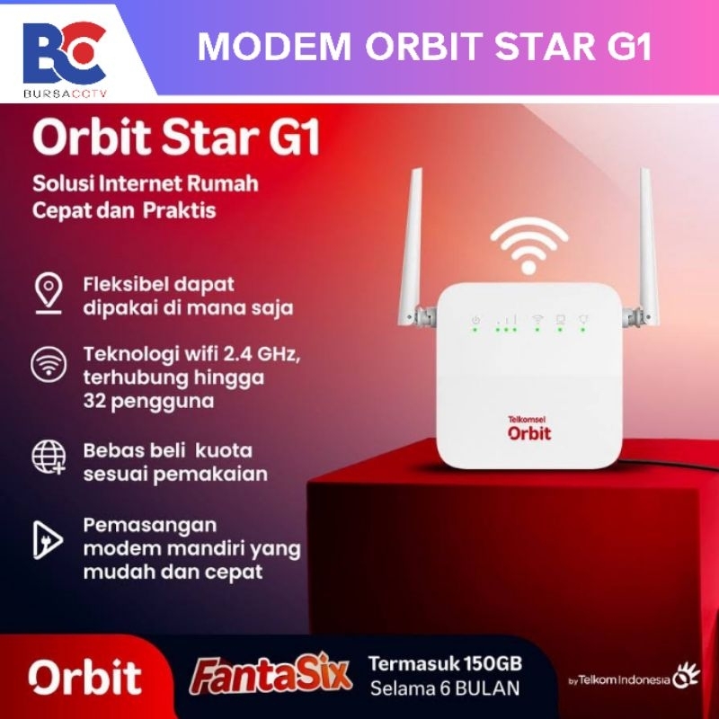 Jual Modem Wifi Telkomsel Orbit Star G1 HKM0130 4G Gratis 150GB 2 ...