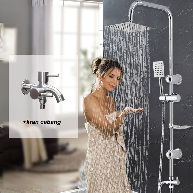 Jual Shower Kamar Mandi Shower Tiang Set Dingin Wall Mounted Set shower kamar mandi/Shower Mandi ...