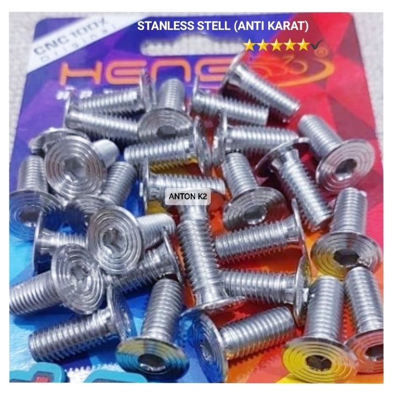 Jual BAUT PIRINGAN REM CAKRAM PROBOLT STAINLESS HENG SEKRUP SATUAN | Shopee Indonesia