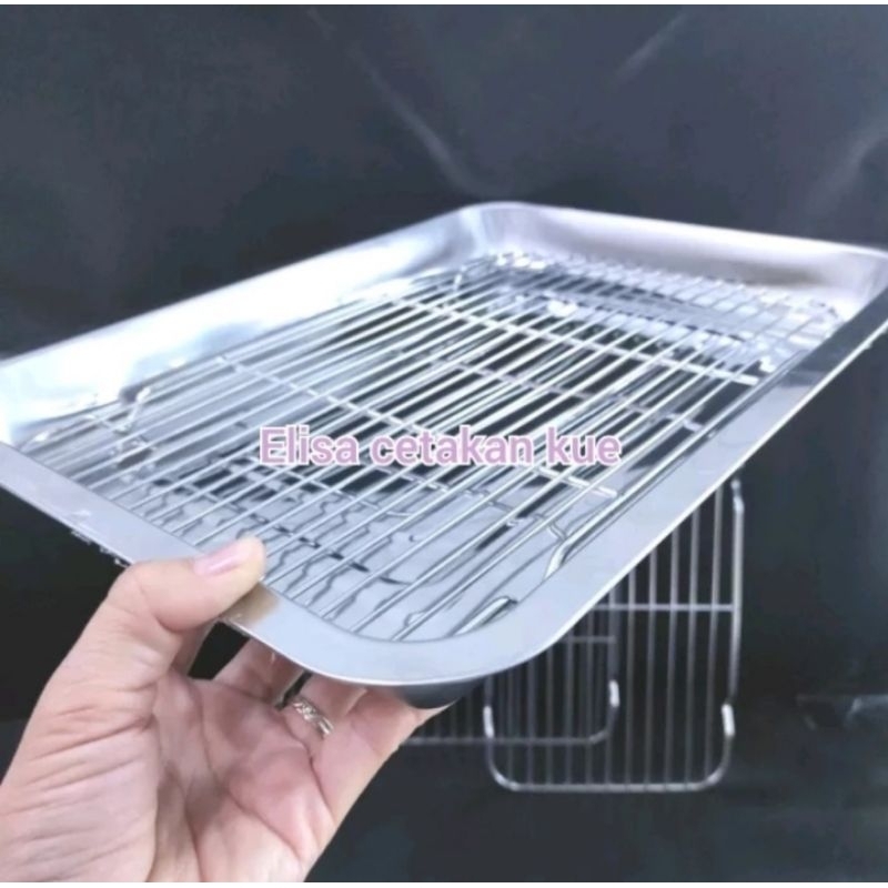 Jual Cooling Rak dan Nampan Stainless/ Alat Tirisan Gorengan Makanan ...