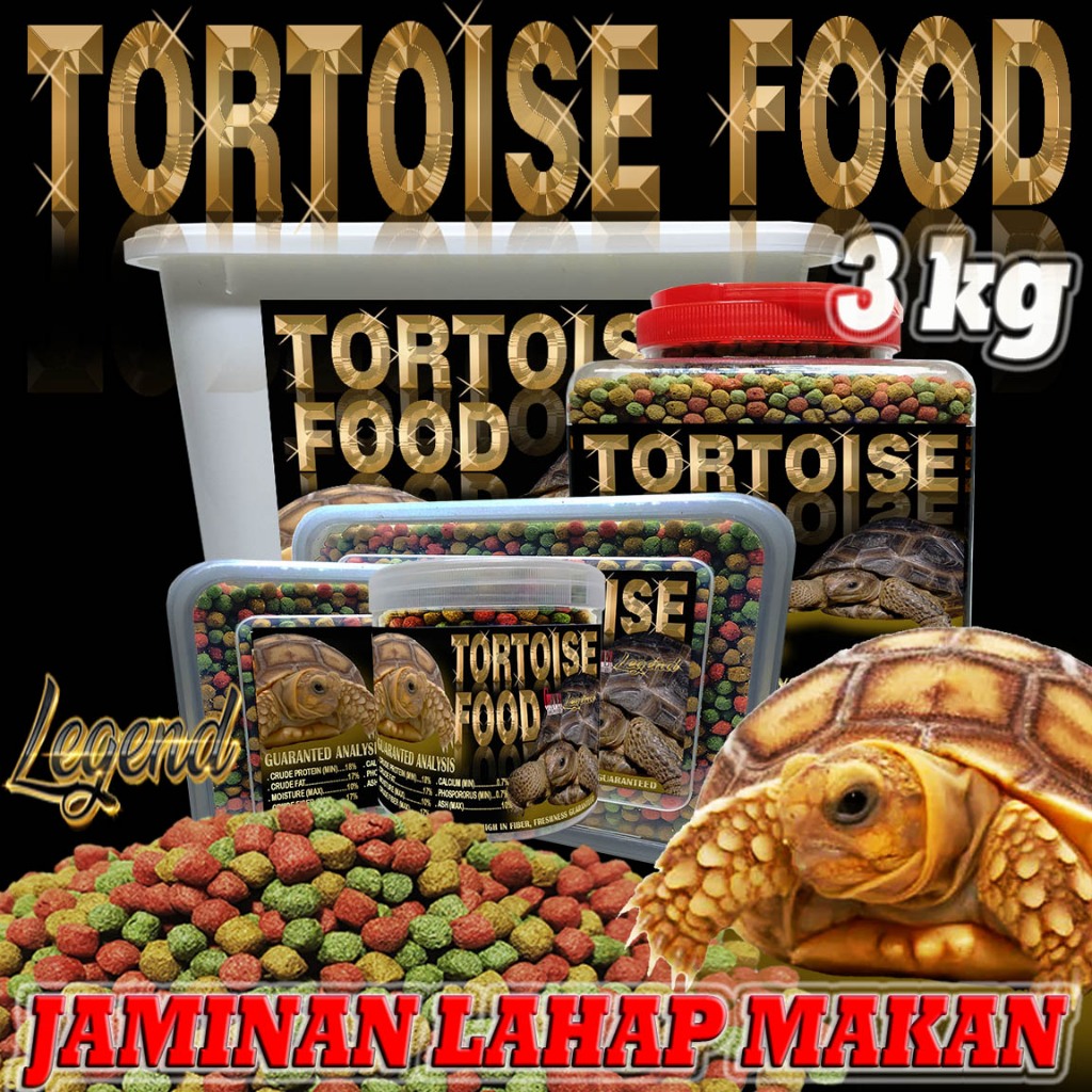 Jual 3KG PAKAN MAKANAN TINGGI SERAT NUTRISI PELET TORTOISE TORTO FOOD ...