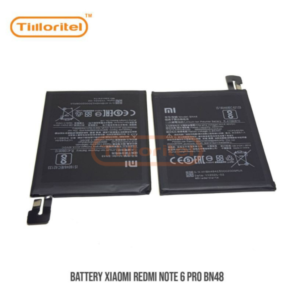 Jual BATTERY/BATERAI/BATRE ORI 100% XIAOMI REDMI NOTE 6 PRO BN48 ...