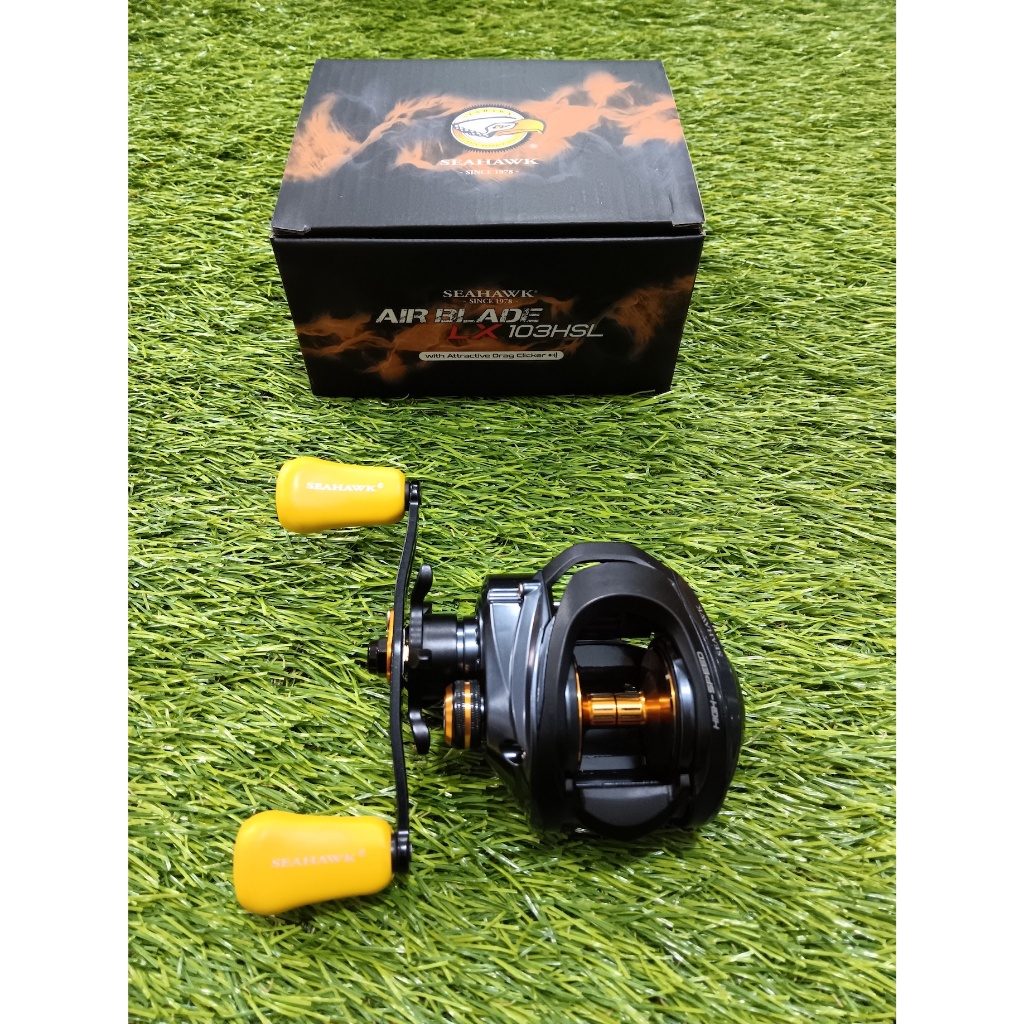 Jual REEL BC SEAHAWK AIR BLADE LX 103HSL CLICKER DRAG HANDLE KIRI | Shopee Indonesia