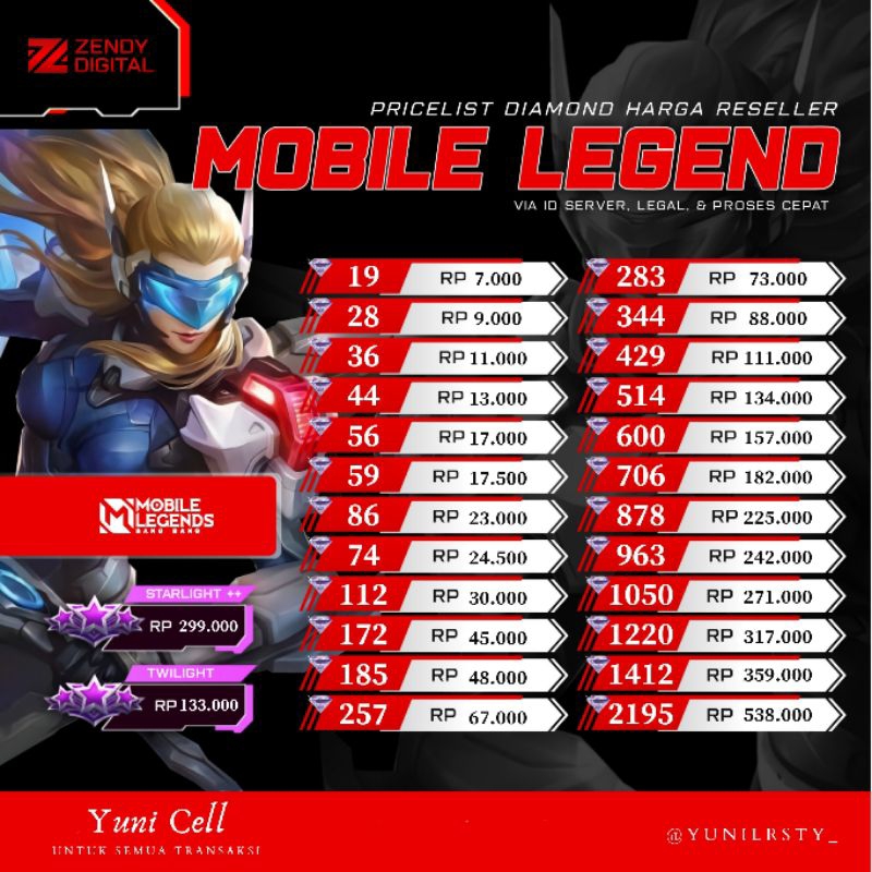 Jual Layanan DM ML Murah, T0p up MLBB, 19-86 DM | Shopee Indonesia