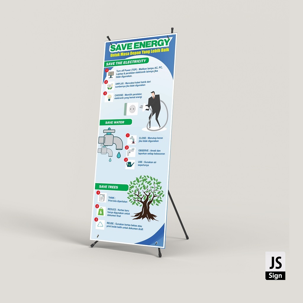 Jual BANNER SAFETY K3 - SAVE ENERGY | Shopee Indonesia