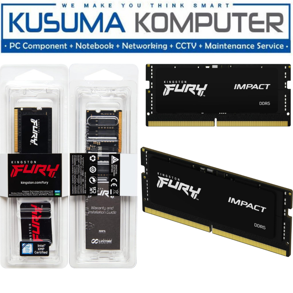 Jual Kingston Fury Impact SODIMM DDR5 16GB / 32GB Single 5600MHz KF556S40IB-16 | Shopee Indonesia