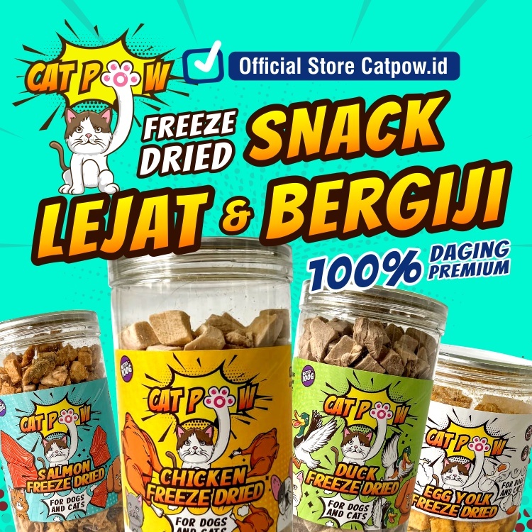 Jual CATPOW Freeze Dried Pet Snack for Dogs Cats 100 Gram Beef Liver ...