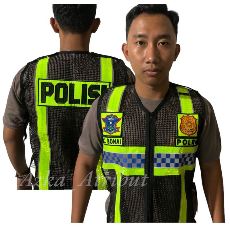 Jual Rompi Polisi Jaring Karet model Catur terbaru | Rompi Polisi ...