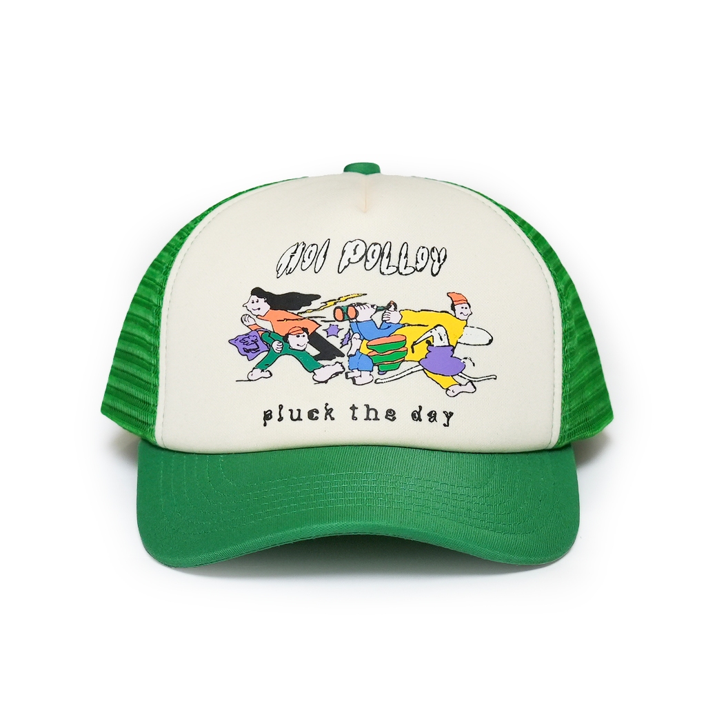 Jual Hoi Polloy - Trucker Hat - Topi - Pluck The Day (Green) | Shopee Indonesia