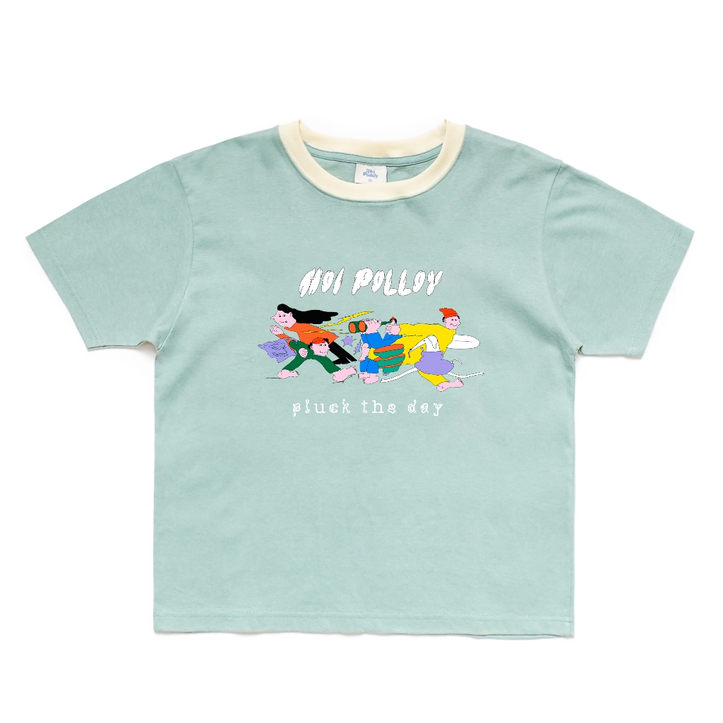 Jual Hoi Polloy - T-Shirt Pluck The Day Kaos (Light Green) | Shopee Indonesia
