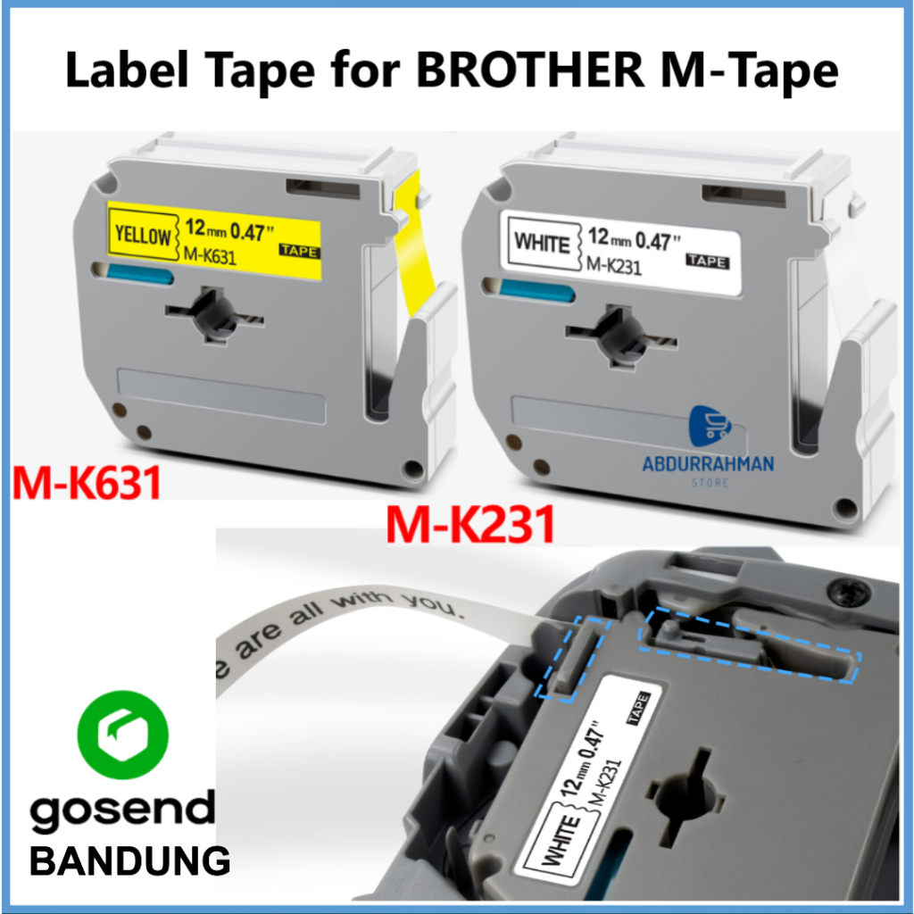 Jual Label Tape Printer for Brother MK 221 621 231 631 Cartridge PT M95 ...