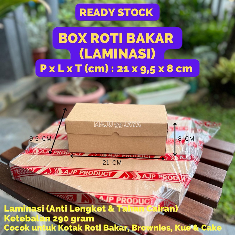 Jual Box Roti Bakar Laminasi Kraft Cokelat Tebal 290 gsm (uk. 21x9,5x8 ...