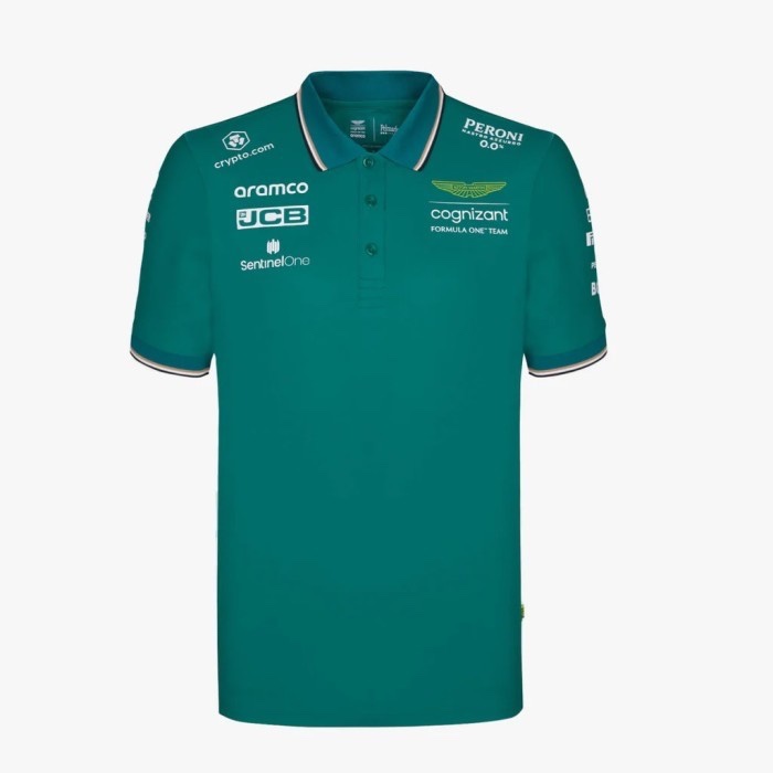 Jual Aston Martin F1 2023 Official Mens Team Polo Shirt. Kaos Polo Pria ...