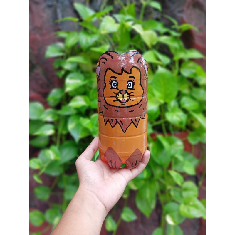Jual Pot Bunga dari Botol minum/ Vas botol / Pot botol (Hewan) Prakarya ...
