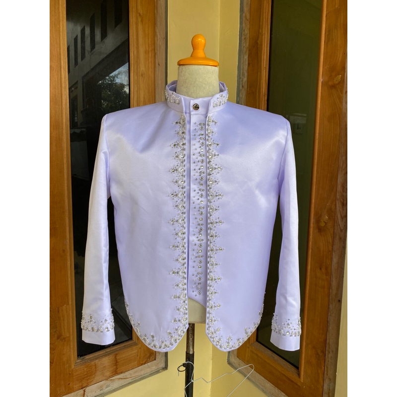 Jual Beskap pengantin jawa putih || Beskap jawa solo || Beskap putih ...