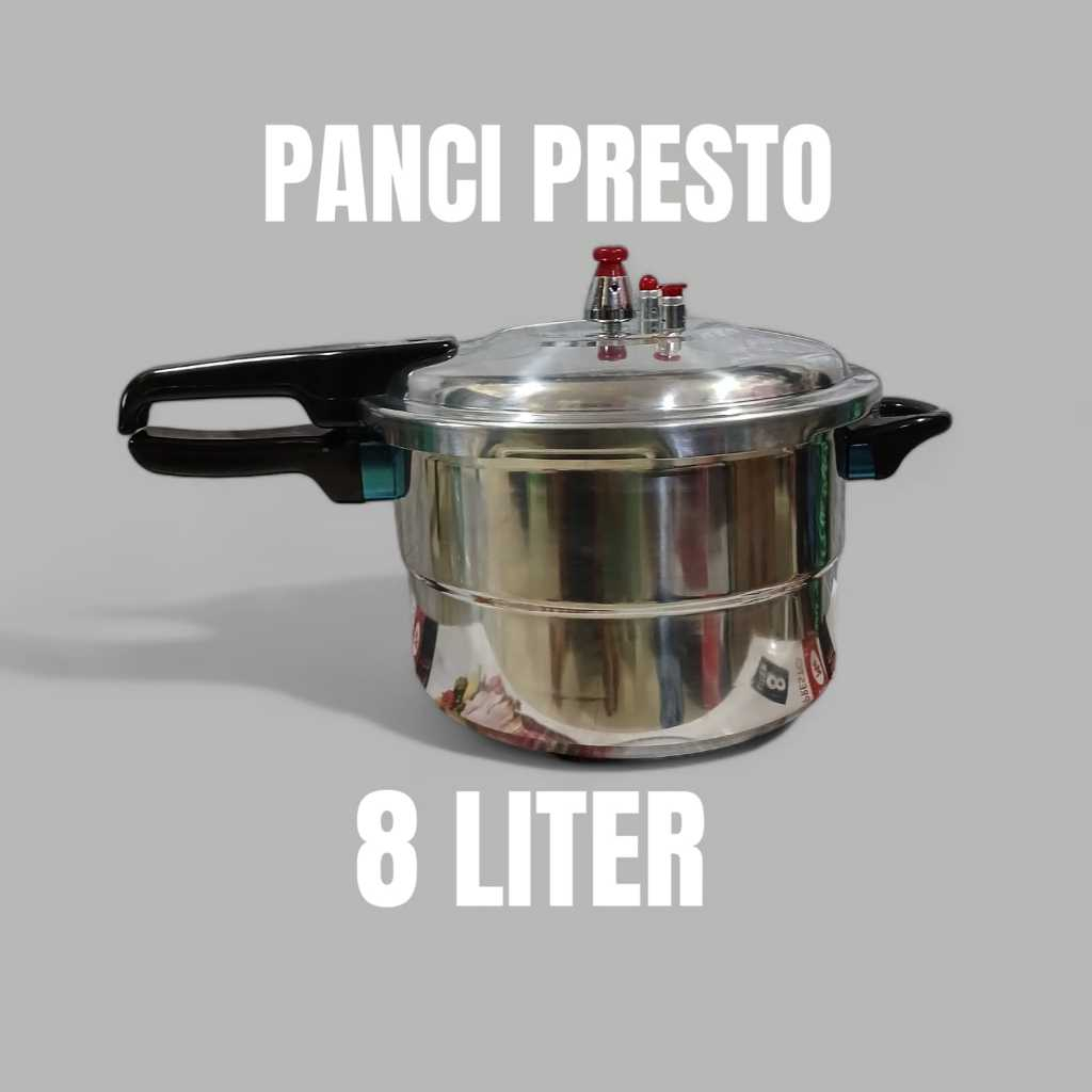 Jual Panci Presto 8 Liter | Presto Pressure Cooker + Steamer Kukusan 8 Liter | Shopee Indonesia
