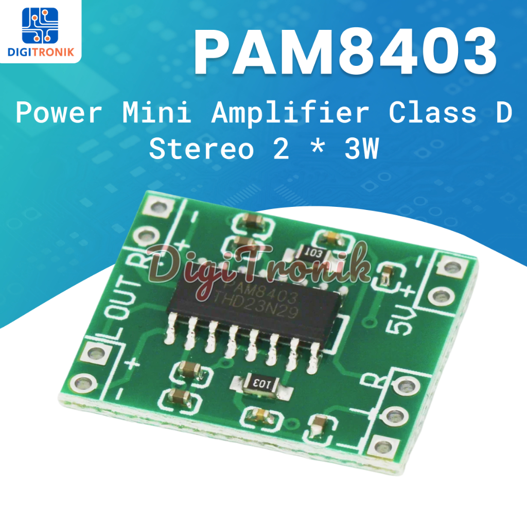 Jual PAM8403 Mini Amplifier Class D Digital 5V 2x3Watt | Shopee Indonesia