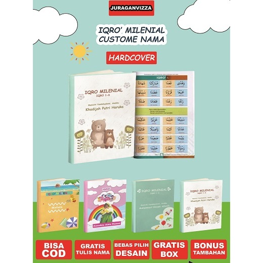 Jual IQRO MILLENIAL CUSTOME NAMA ANAK TERMURAH TERLARIS HARD COVER DAN ...