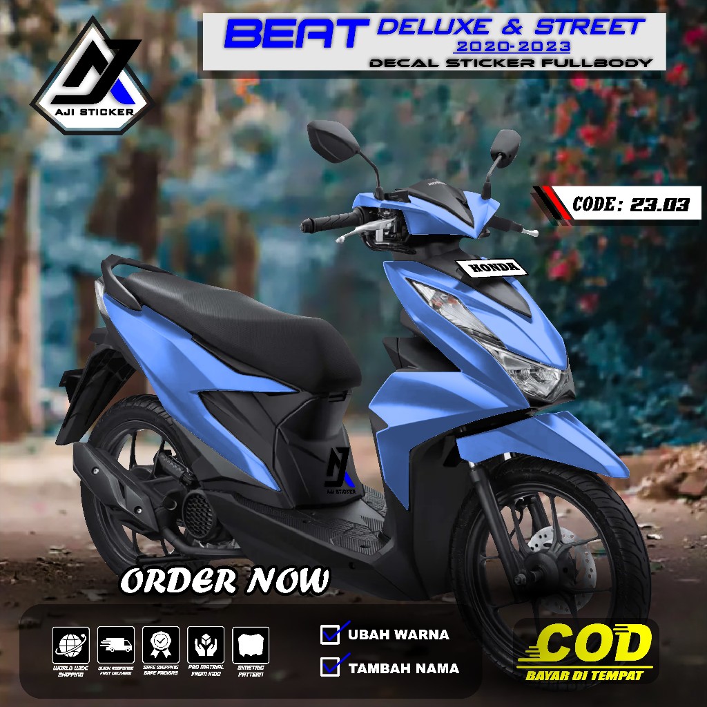 Jual (COD) DECAL HONDA BEAT DELUXE 2023 FULBODY POLOS - DECAL STICKER ...