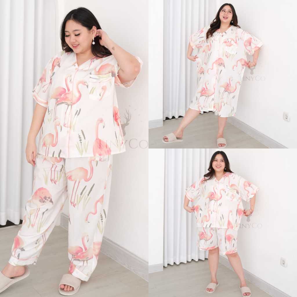 Jual JUMBO PIYAMA 4XL II FABULOUS FLAMINGO | Shopee Indonesia