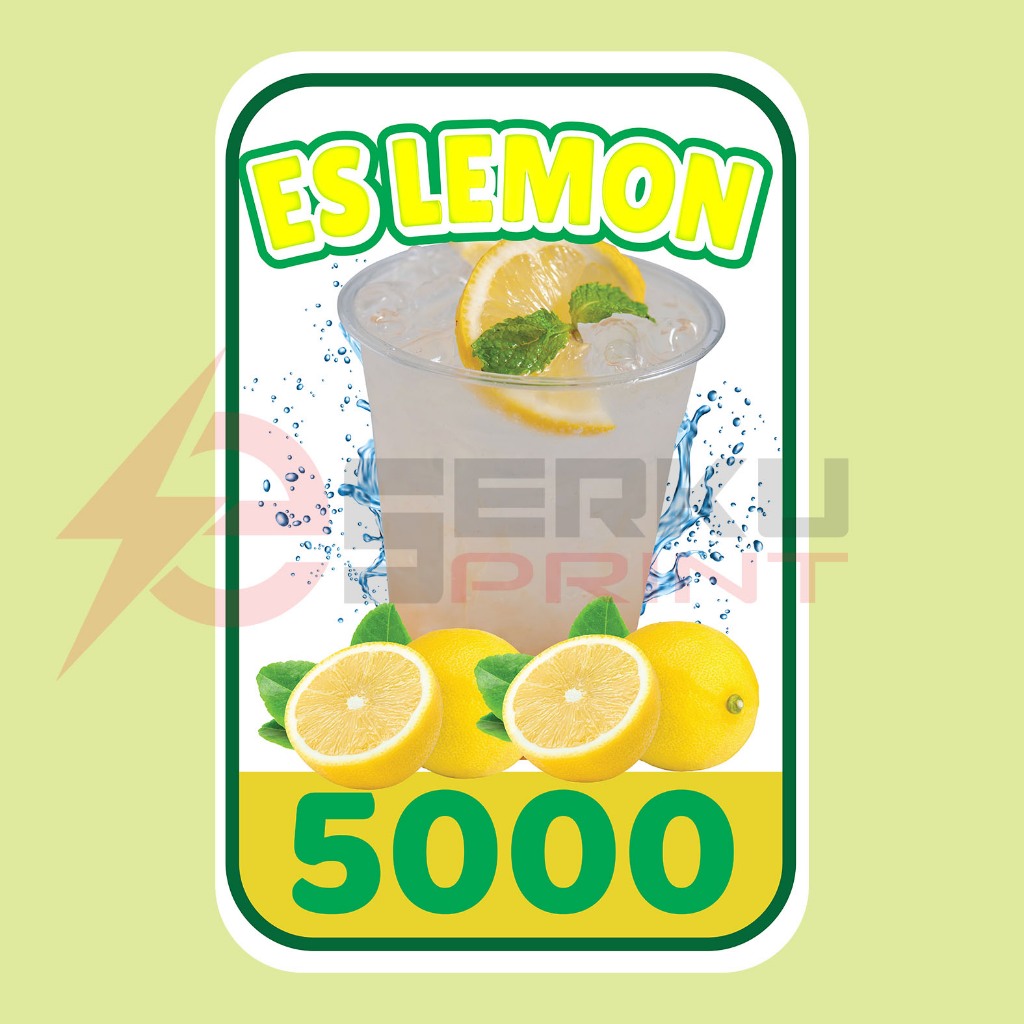 Jual Stiker Es Aquarium Stiker Termos ES Anti Air ukuran 14.5 x 22.5 cm ...