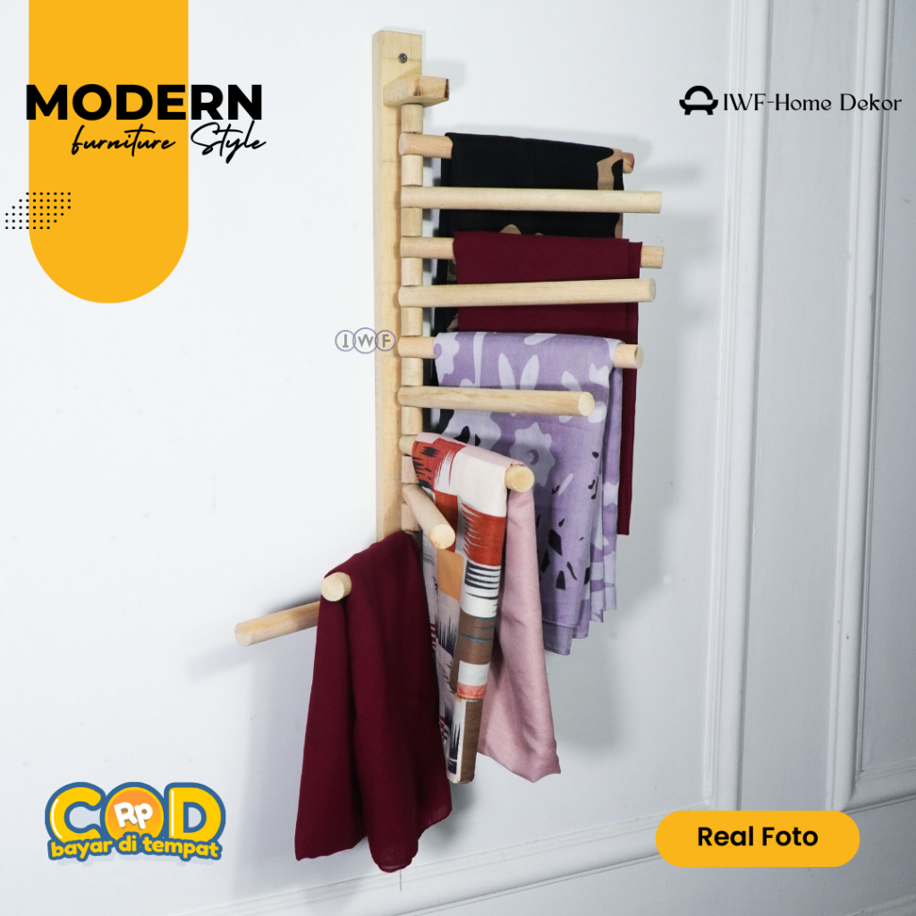 Jual UKURAN 50cm, RAK KERUDUNG, RAK JILBAB, RAK HIJAB MULTIFUNGSI ...