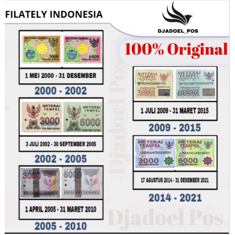 Jual MATERAI 6000 TAHUN 2000 2001 2002 2003 2004 2005 2006 2007 2008 ...