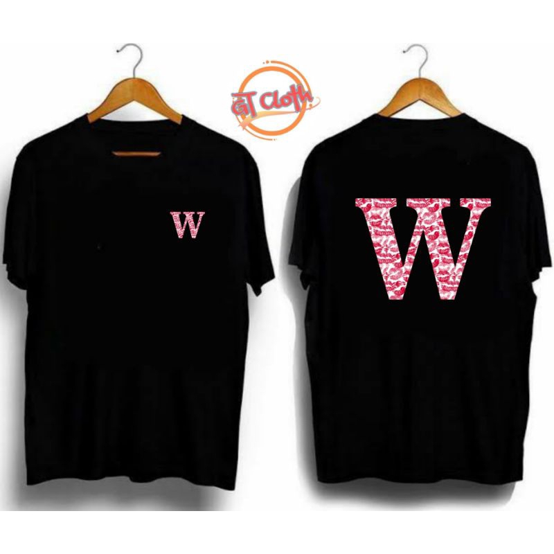 Jual LOGO Inisial Nama Huruf W Kiss Baju Kaos Distro Premium Pria ...