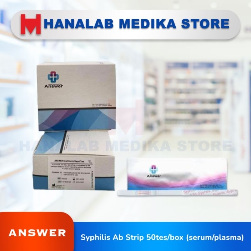 Jual ANSWER Syphilis Ab Strip 50tes/box (whole blood/serum/plasma ...
