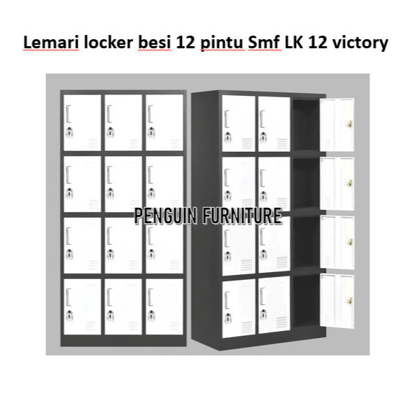 Jual LEMARI LOCKER BESI SMF-LK12/LEMARI LOKER 12 PINTU/LOKER BESI/ONLY ...