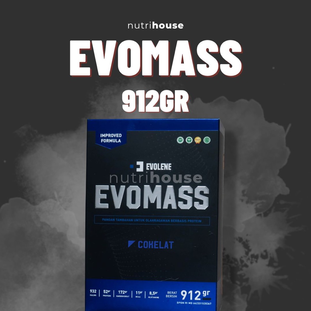 Jual Evomass Evolene 912gr 2lbs Evo Mass Gainer Nutrihouse Evolene Medan | Shopee Indonesia