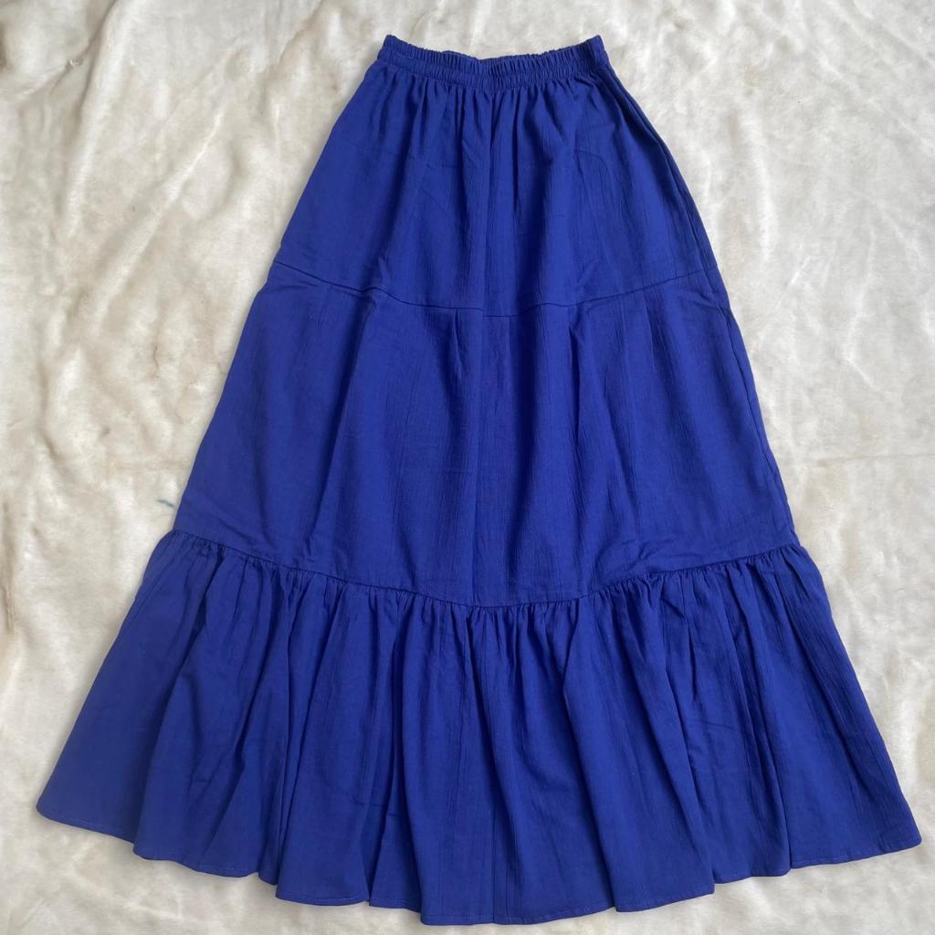 Jual aluna Ruffle Skirt - rok panjang wanita/rok korean style/bawahan ...