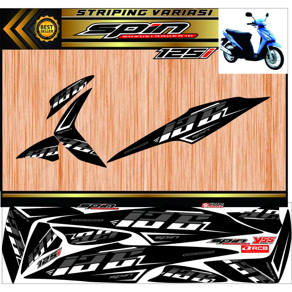 Jual Stiker spin 125 / STRIPING MOTOR SPIN 125 /polet motor spin stiker ...