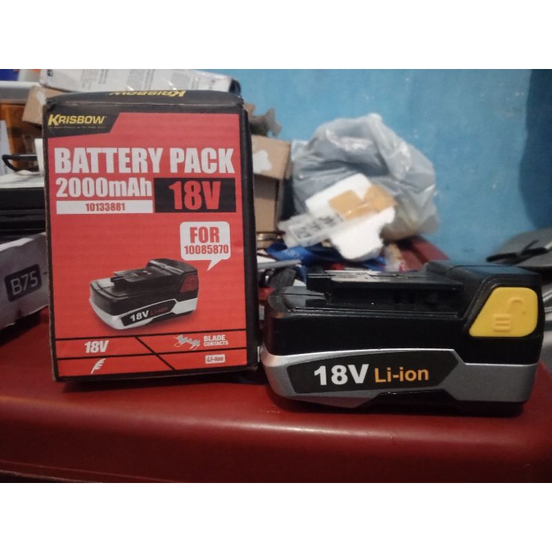Jual BATTERY PACK KRISBOW CORDLESS IMPACT WRENCH SQ 1/2INC 18V LI ...