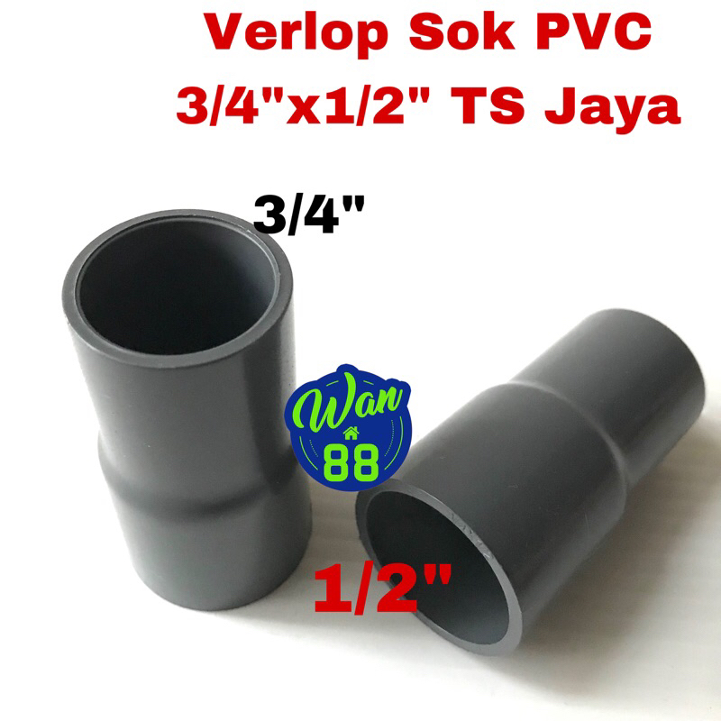 Jual Verlop sok PVC jaya TS 3/4 x 1/2 Reducer sok PVC polos | Shopee ...