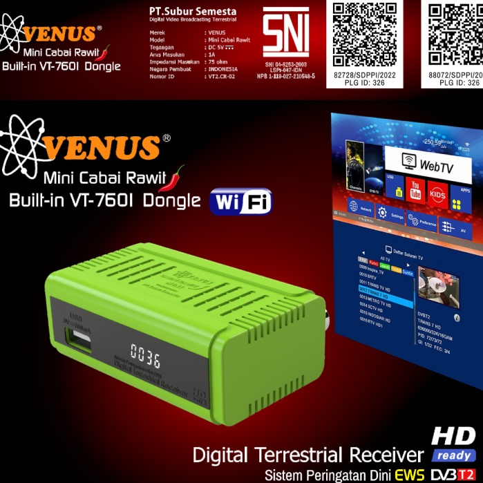 Jual Spesial Set Top Box TV Digital Venus Cabai Rawit Mini New Brio ...
