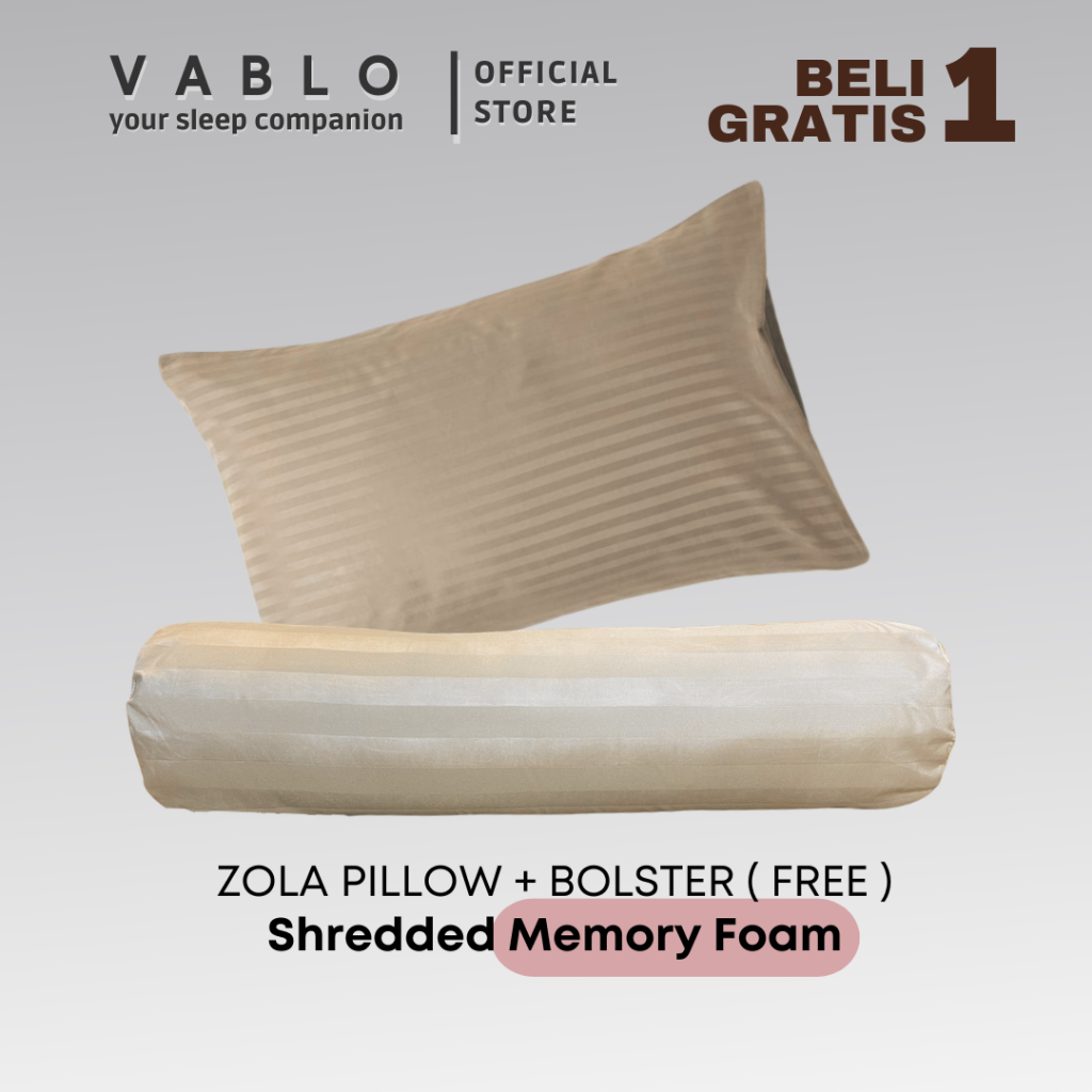 Jual Vablo Zola bantal gratis guling memory foam - buy 1get 1 ...