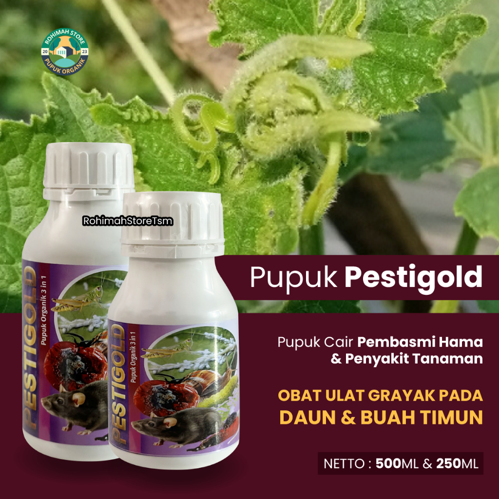 Jual TERLARIS Obat Pengusir Hama Ulat Timun PESTIGOLD 3 IN 1 - Obat ...