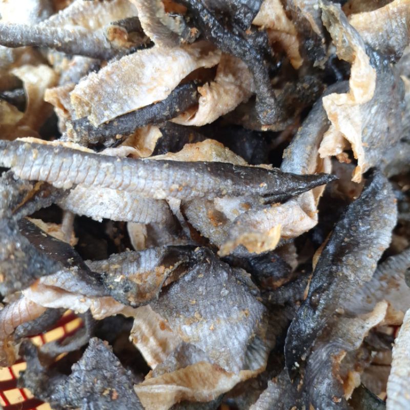 Jual kerupuk kulit ikan patin mentah sedap 100 gr | Shopee Indonesia