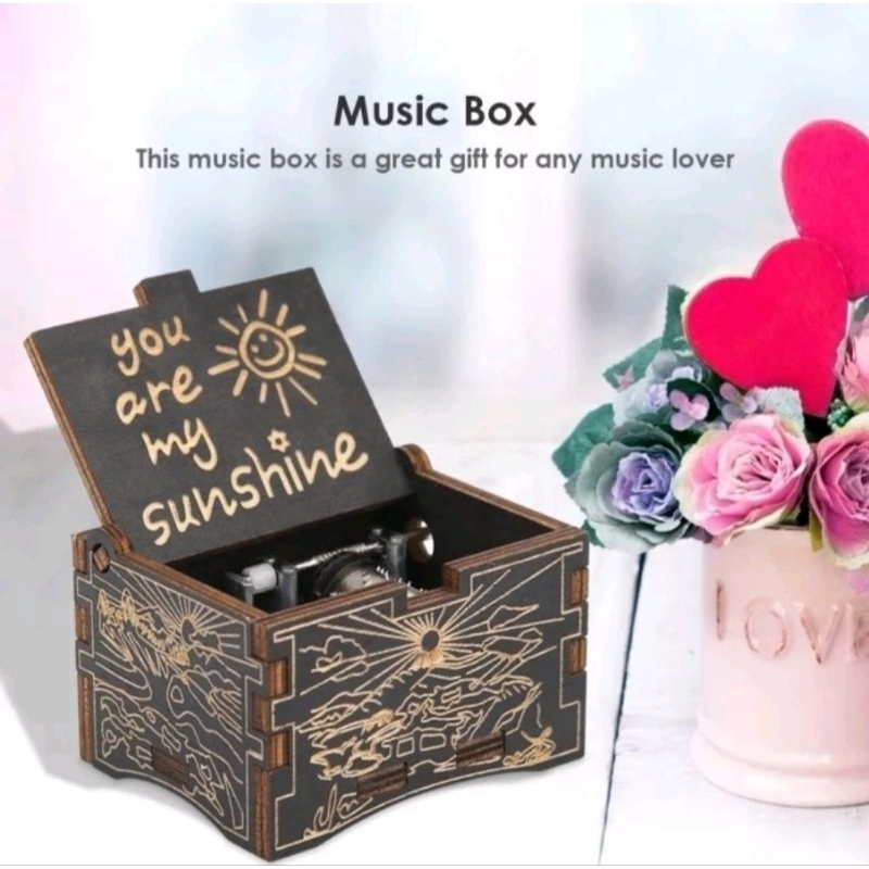 Jual VINTAGE & RETRO - Wooden Music Box Kotak Musik Kayu untuk Hadiah ...