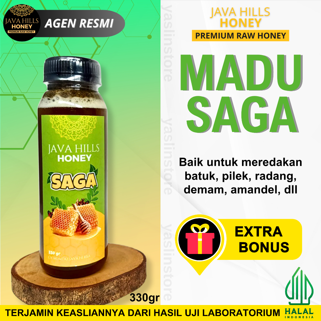 Jual MADU BATUK SAGA JAVA HILLS HONEY DEMAM RADANG 320gr | Shopee Indonesia