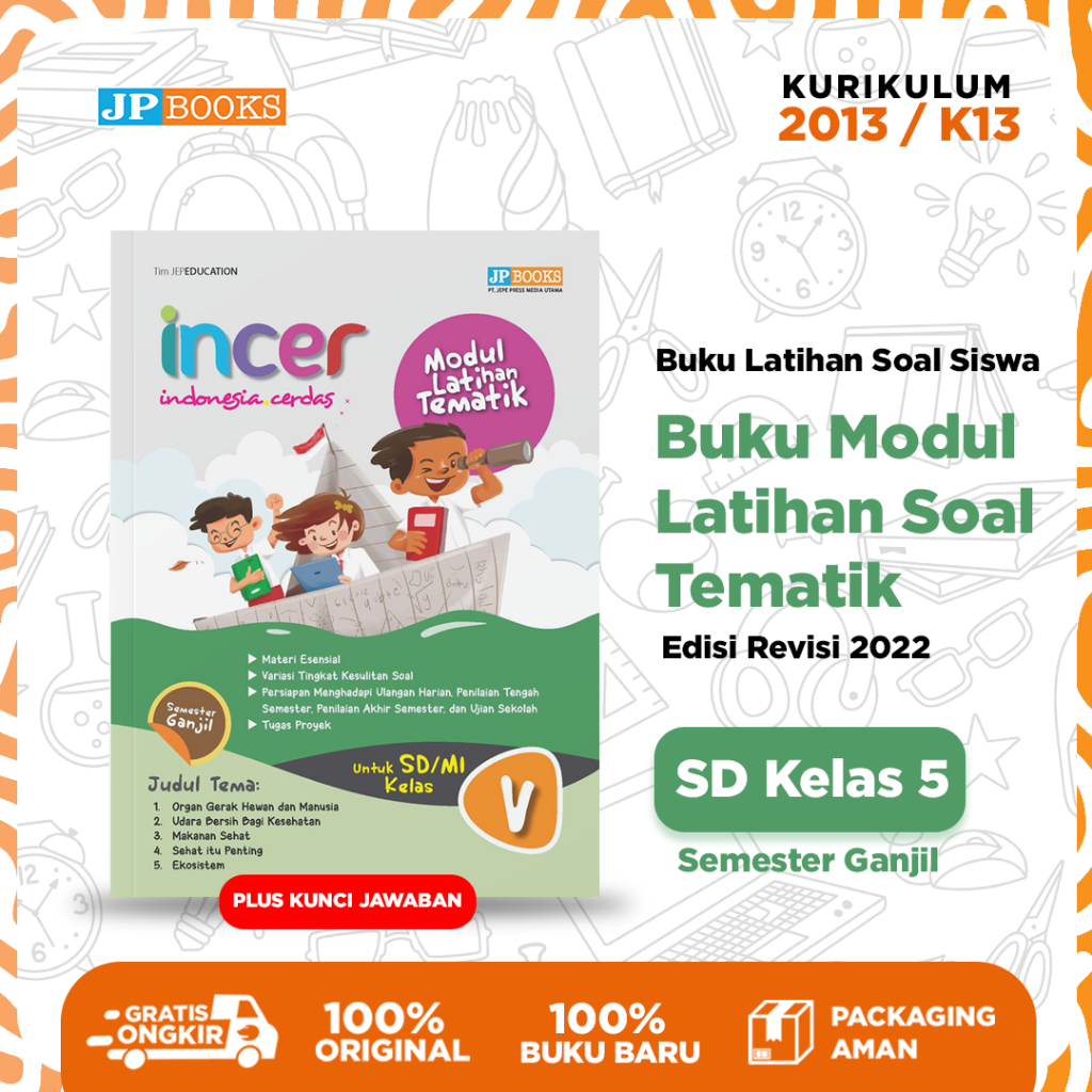 Jual JP Books – Buku Siswa Sekolah Modul Latihan Tematik Incer Sd Kelas ...