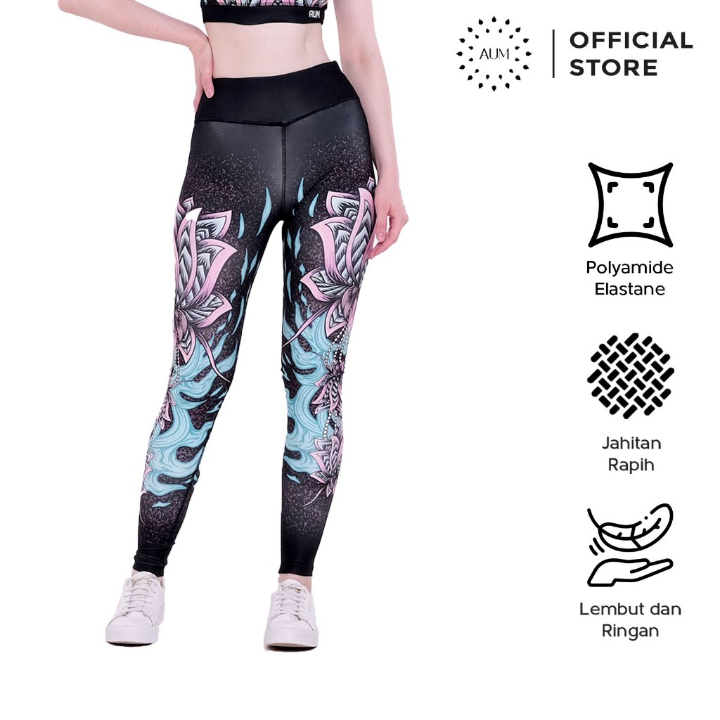 Jual AUM Lotus Aura Celana Legging Olahraga Wanita XS-XXXL Polyamide ...