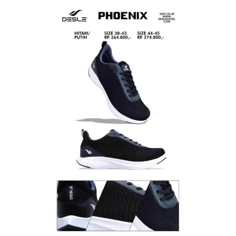 Jual SEPATU PRIA SNEAKER RUNNING CASUAL DESLE PHOENIX | Shopee Indonesia